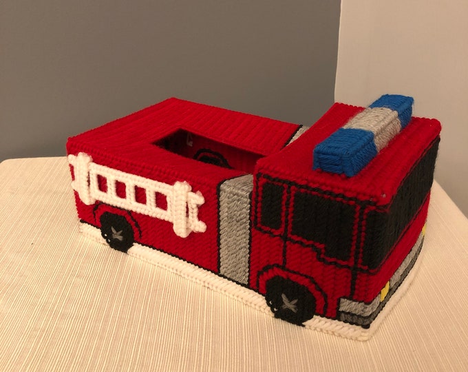 Fire Truck Tissue Box Cover - Etsy