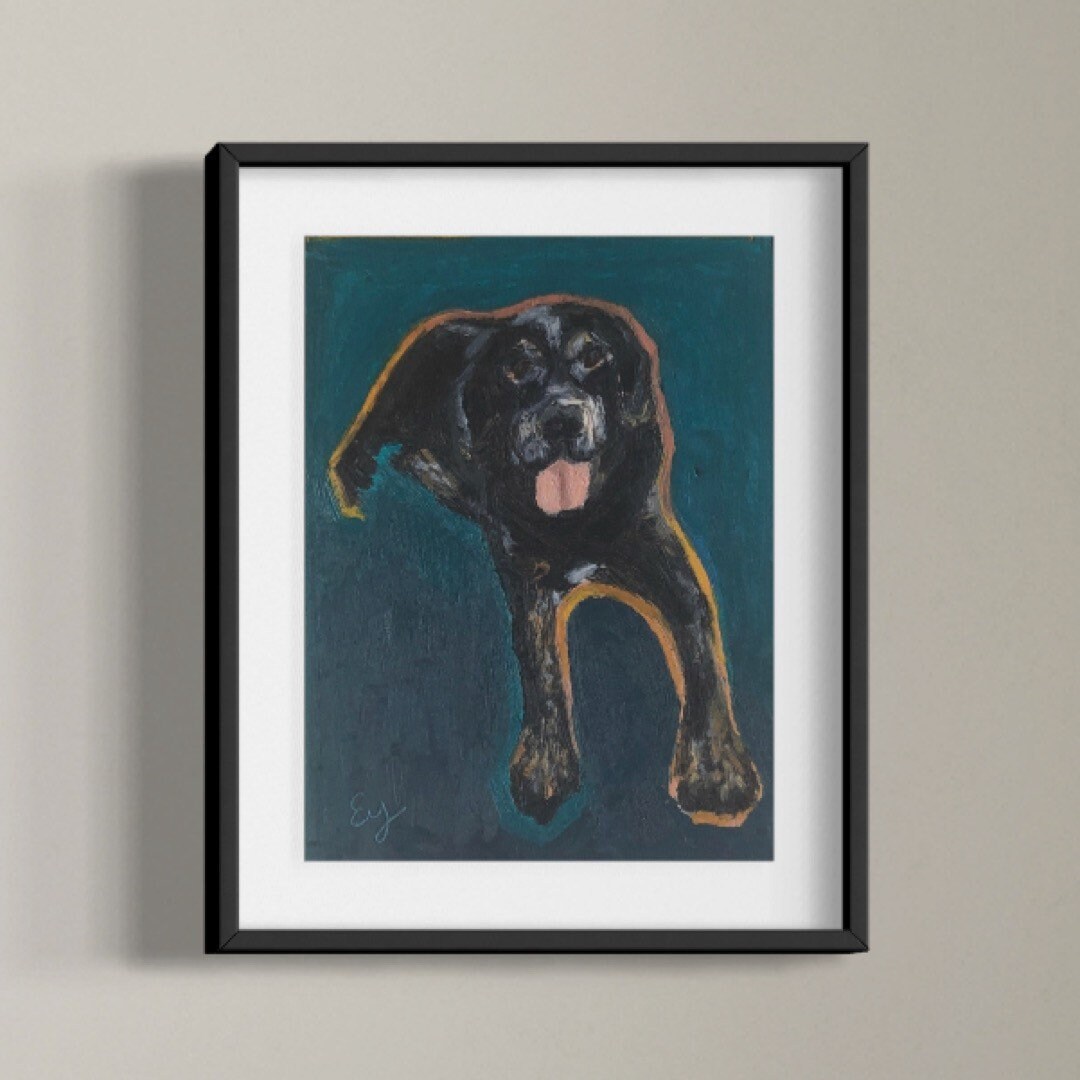 Custom Pet Oil Pastel, Dog Portrait, Original Artwork, Commission ...
