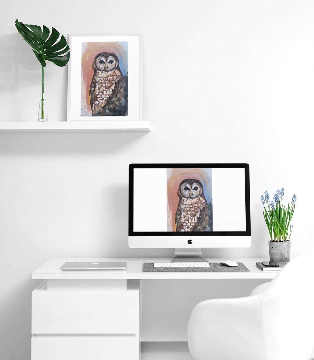 Bird Oil Pastel, Digital Download, Bird Painting, Wall Art, Original ...