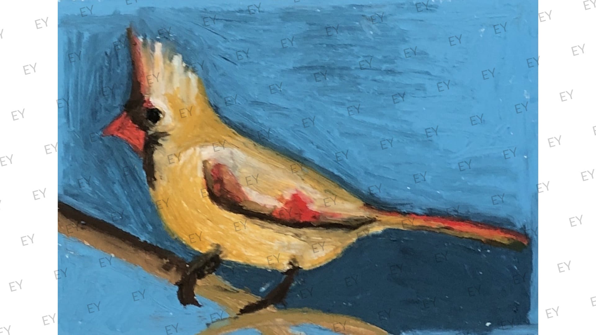 Bird Oil Pastel, Custom Original Artwork, Giclee Print, Bird Art, Bird ...