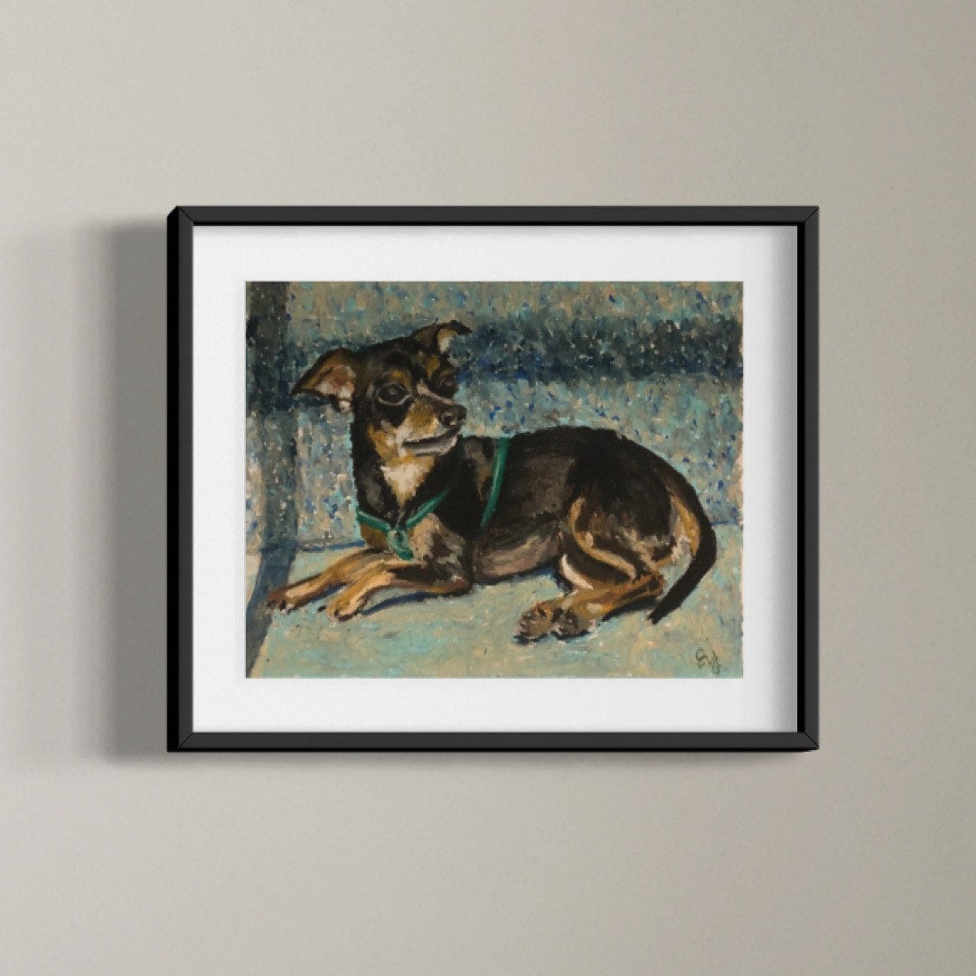 Custom Pet Oil Pastel, Dog Portrait, Original Artwork, Commission ...