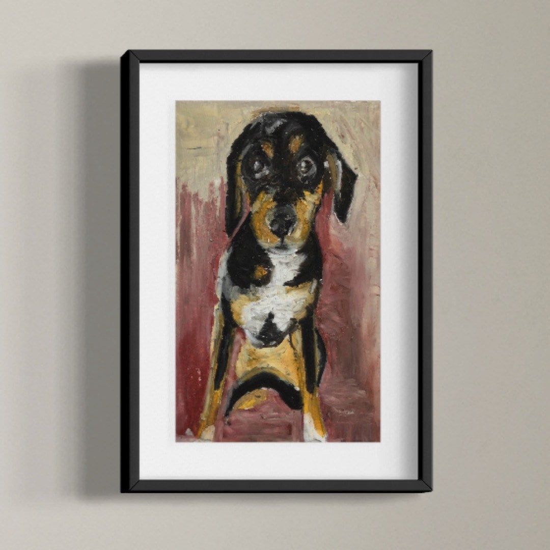 Custom Pet Oil Pastel, Dog Portrait, Original Artwork, Commission ...