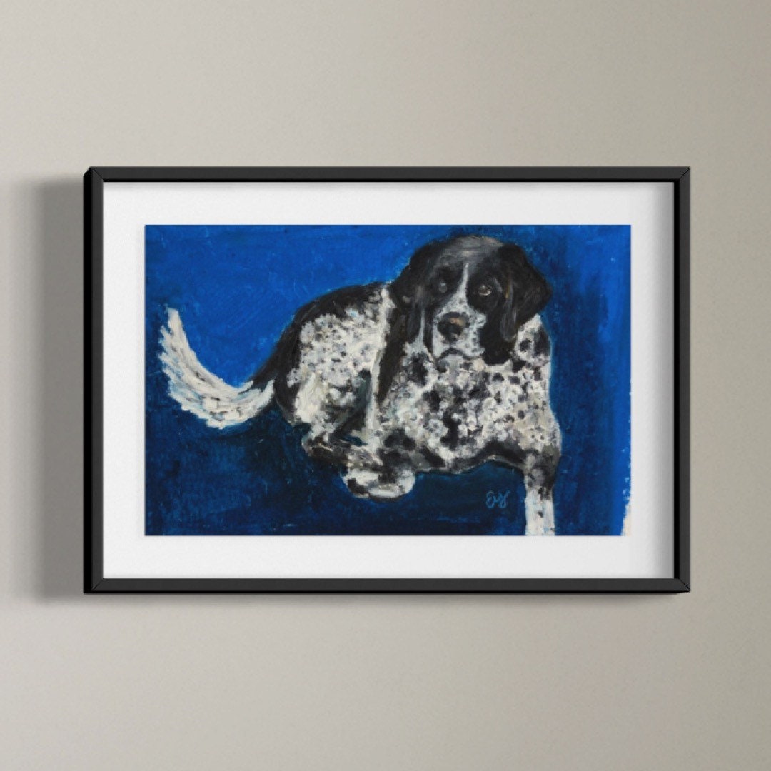 Custom Pet Oil Pastel, Dog Portrait, Original Artwork, Commission ...