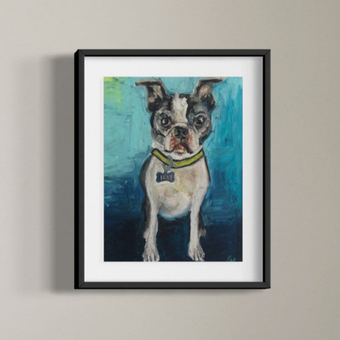 Custom Pet Oil Pastel, Dog Portrait, Original Artwork, Commission ...