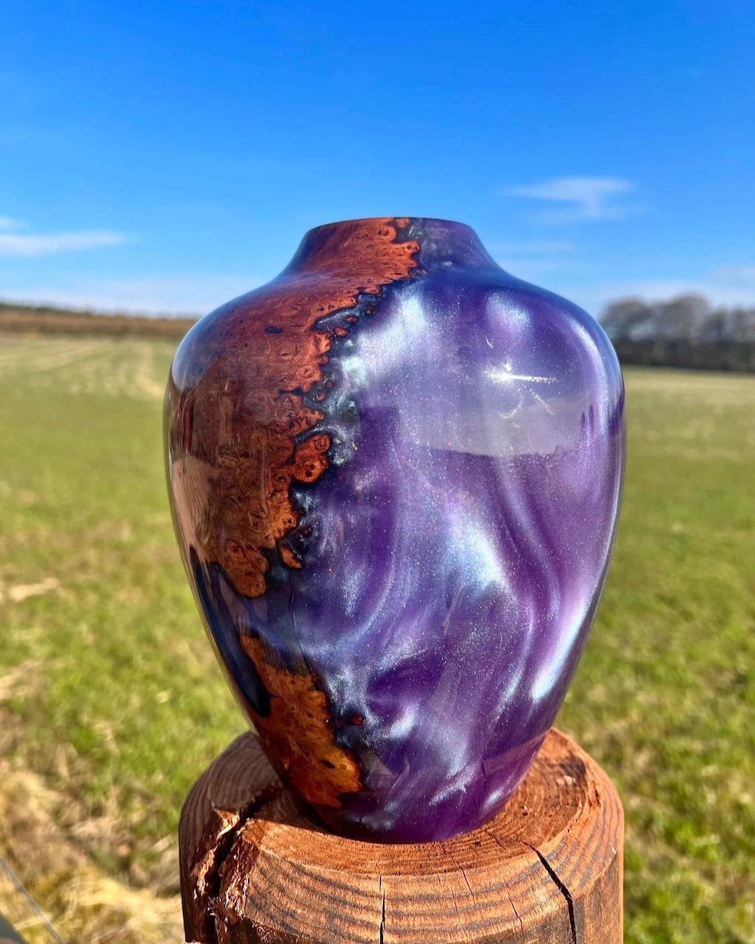 Made to Order Handmade Wooden and Resin Vase, Waterproof, Epoxy Vase - Etsy