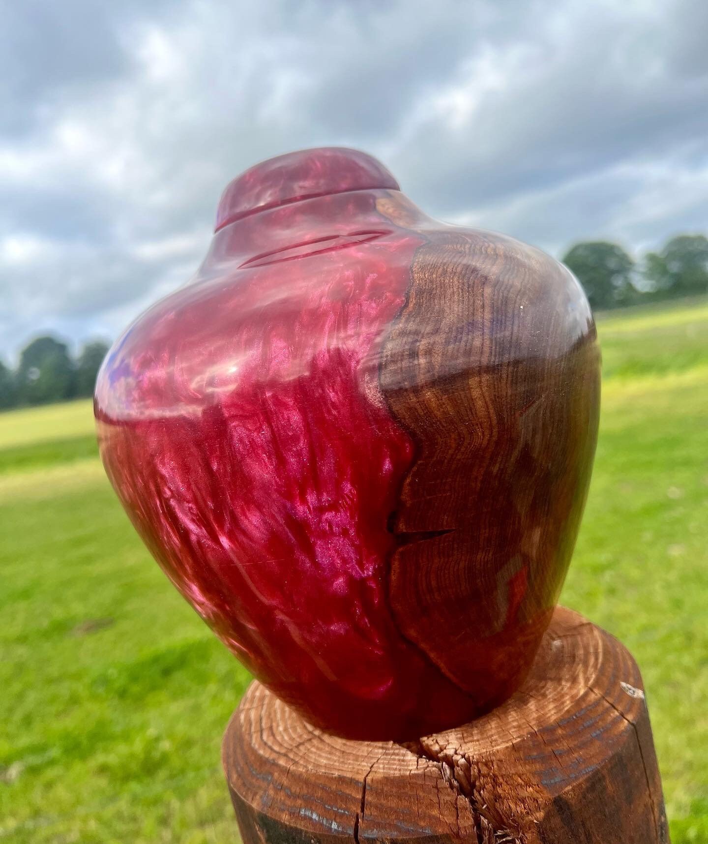 Handmade Wood and Resin Urn - Etsy