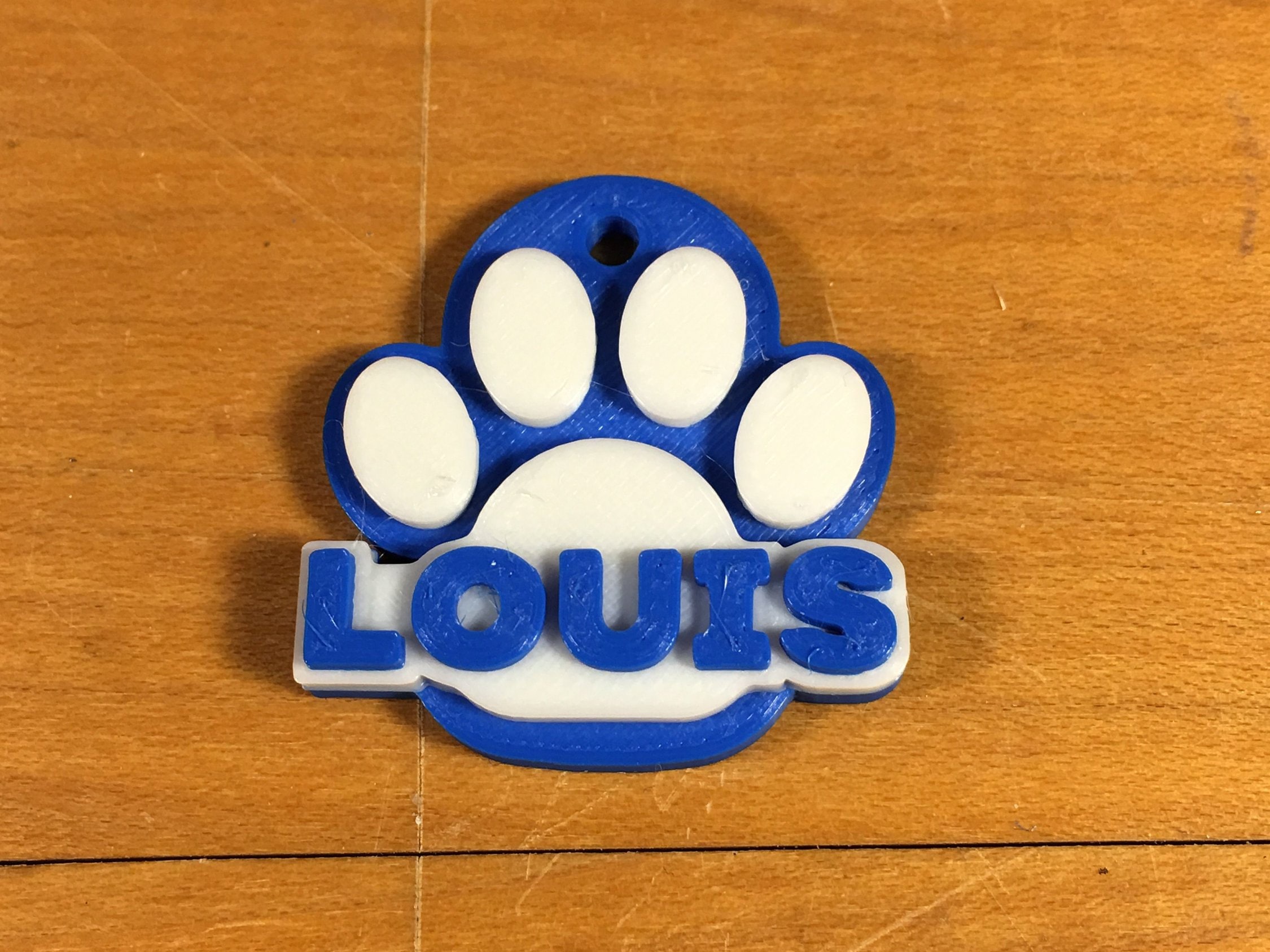 Dog ID Paw Print Tag - Fully Customizable - Plastic - Etsy