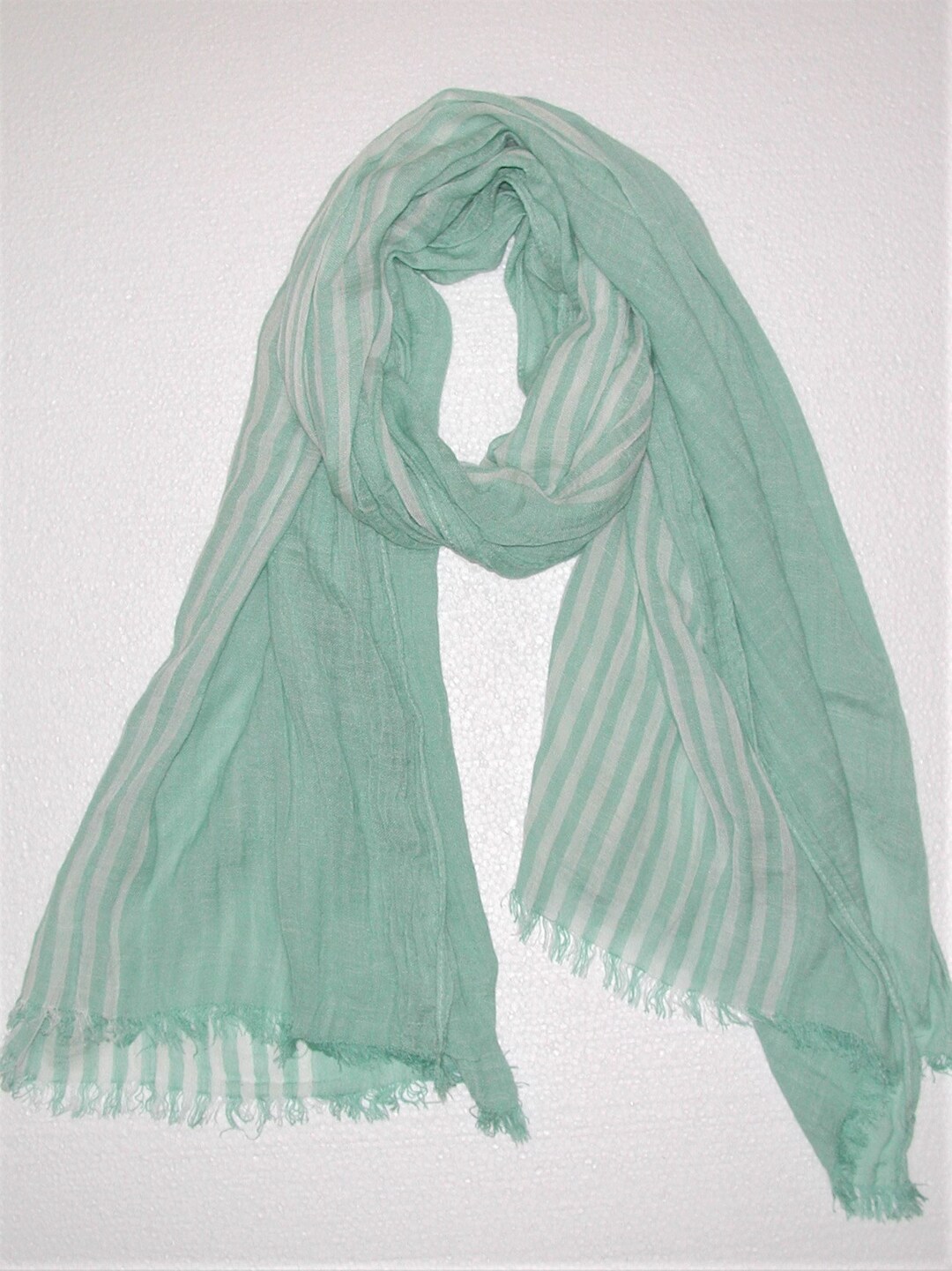 Hommes Femmes Unisexe Lightweight Green Stripe 75 x 32 Coton Viscose ...