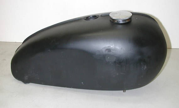 Vintage TRIUMPH Oil in the Frame Flat Black Motorcycle Fuel | Etsy