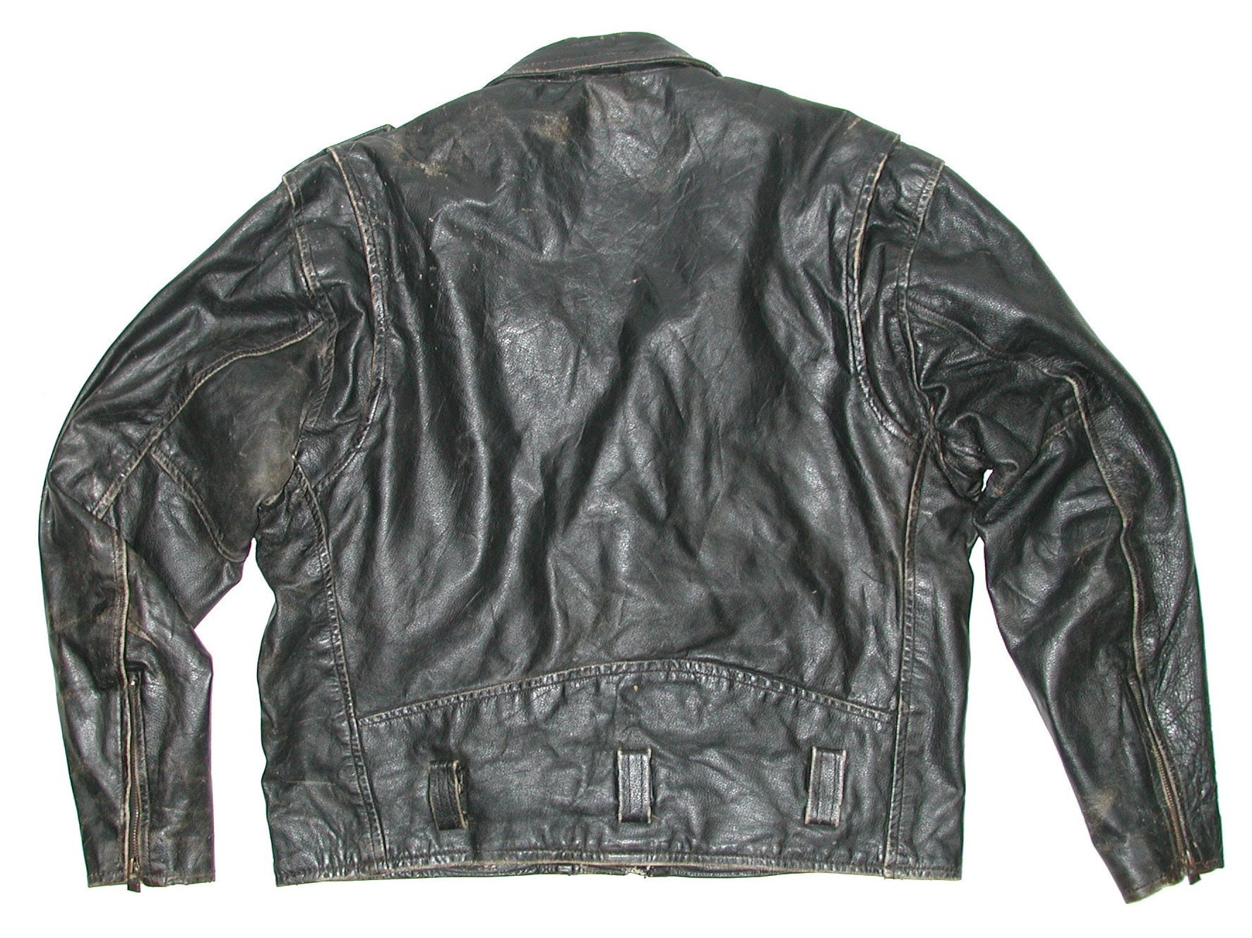Vintage Men’s Black Leather Motorcycle Biker Jacket - Etsy