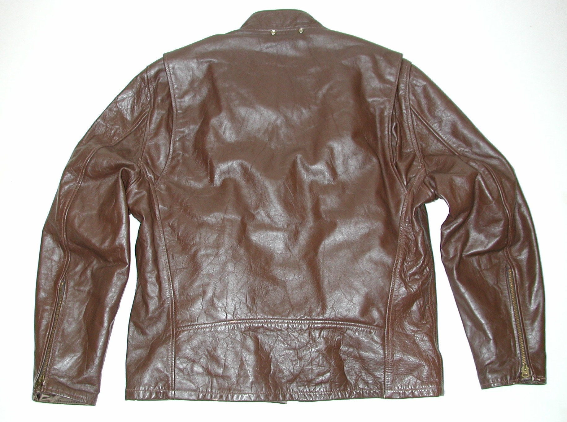 Vintage Brown Leather Cafe Racer Men's Motorcycle Biker - Etsy