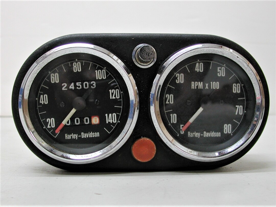 Vintage Harley Davidson FXR OEM Motorcycle Speedometer - Tachometer Set ...
