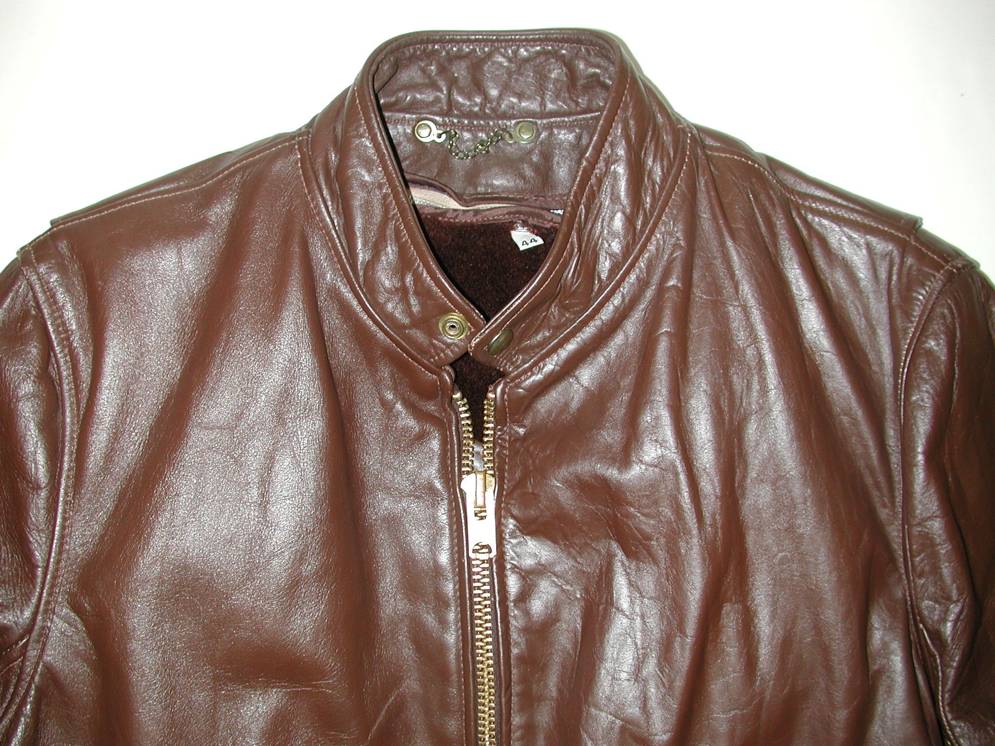 Vintage Brown Leather Cafe Racer Men's Motorcycle Biker - Etsy