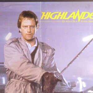 Highlander-original Vintage Movie Poster of Russell Mulcahy's Scottish ...