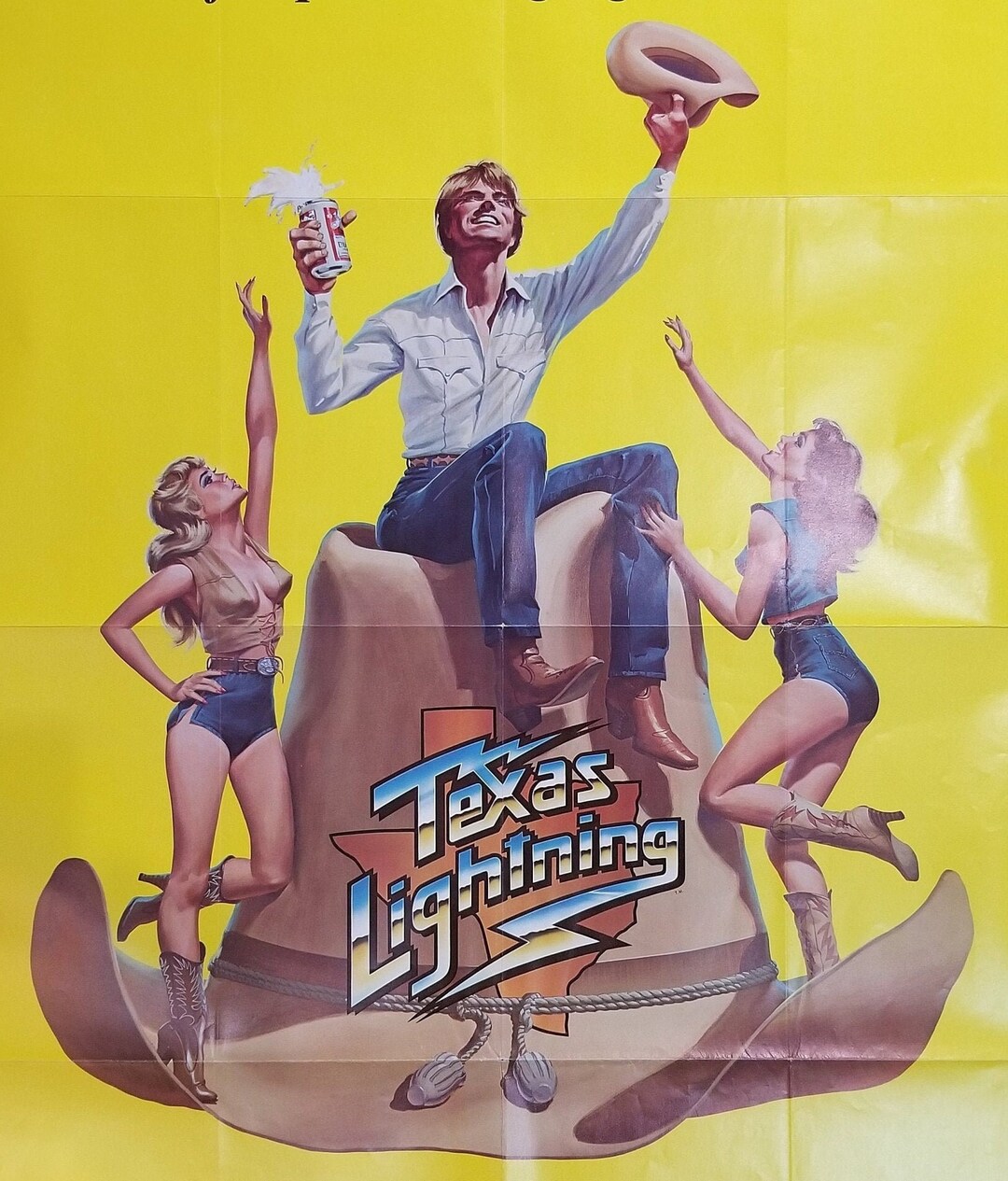 Texas Lightning-an Original Vintage Movie Poster for 1980s Texas Honky ...