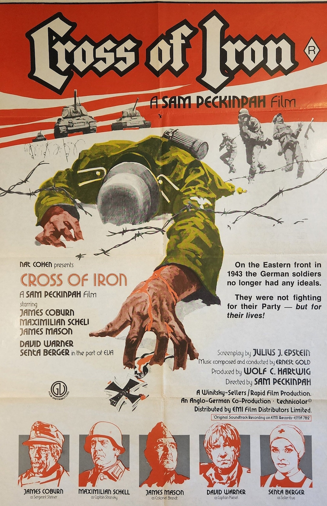 Cross of Iron-an Original Vintage Movie Poster of Sam Peckinpah's World ...