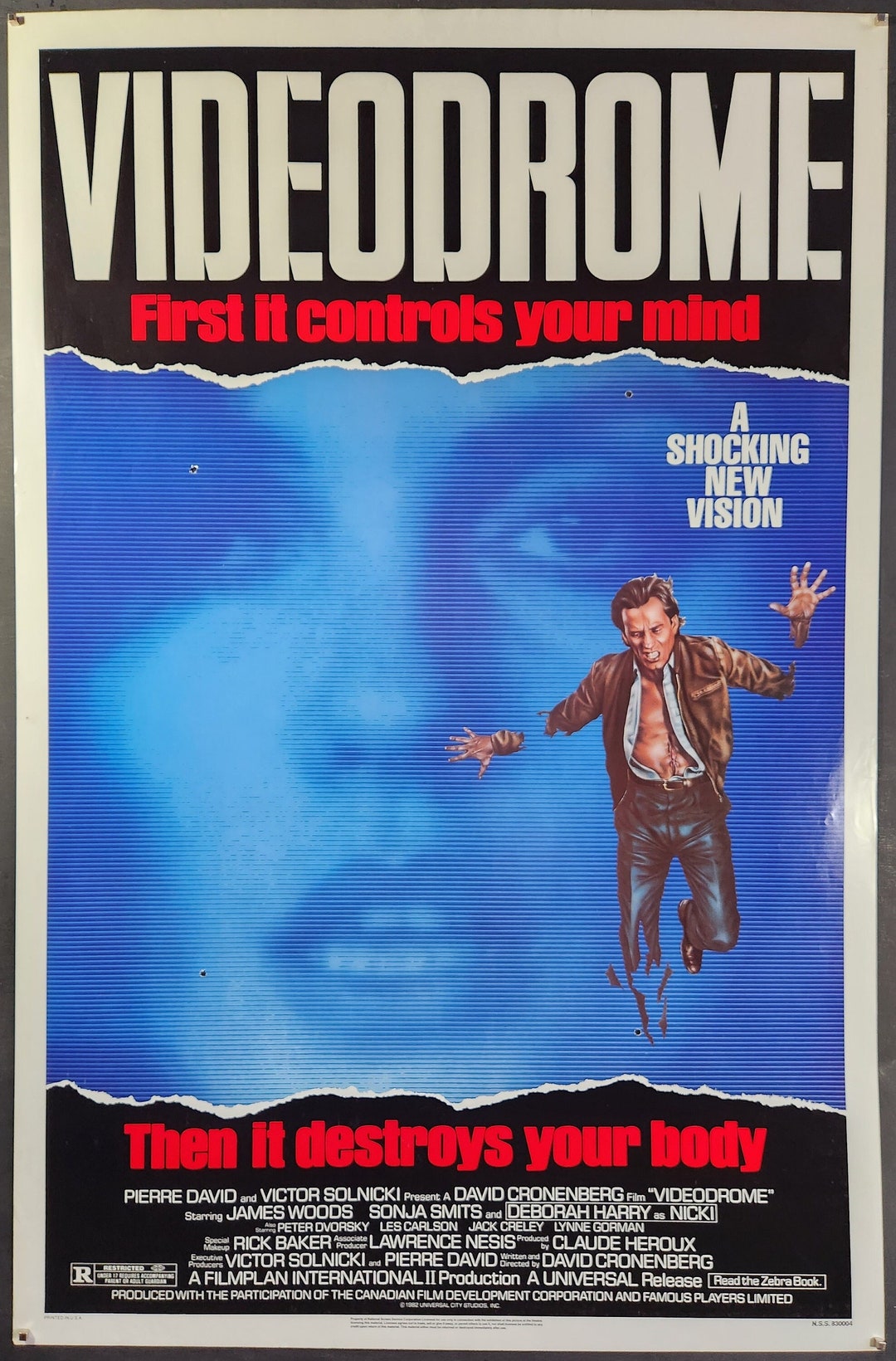 Videodrome-original Vintage Movie Poster of David Cronenberg's Sci-fi ...