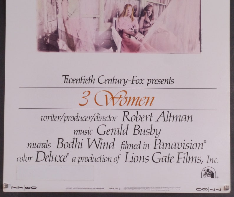 3 Women-A Rare Original Vintage Movie Poster of Robert Altmans | Etsy