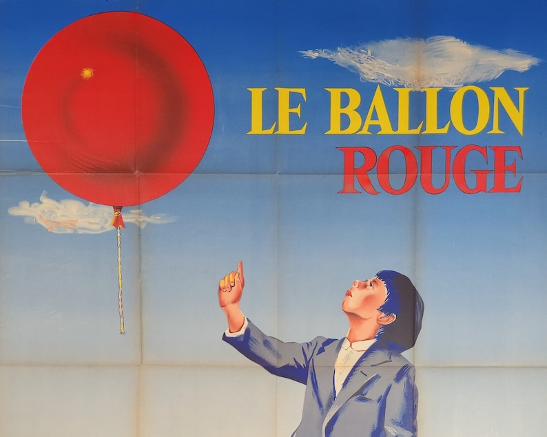 The Red Balloon-a Rare Original Vintage French Movie Poster of Albert ...
