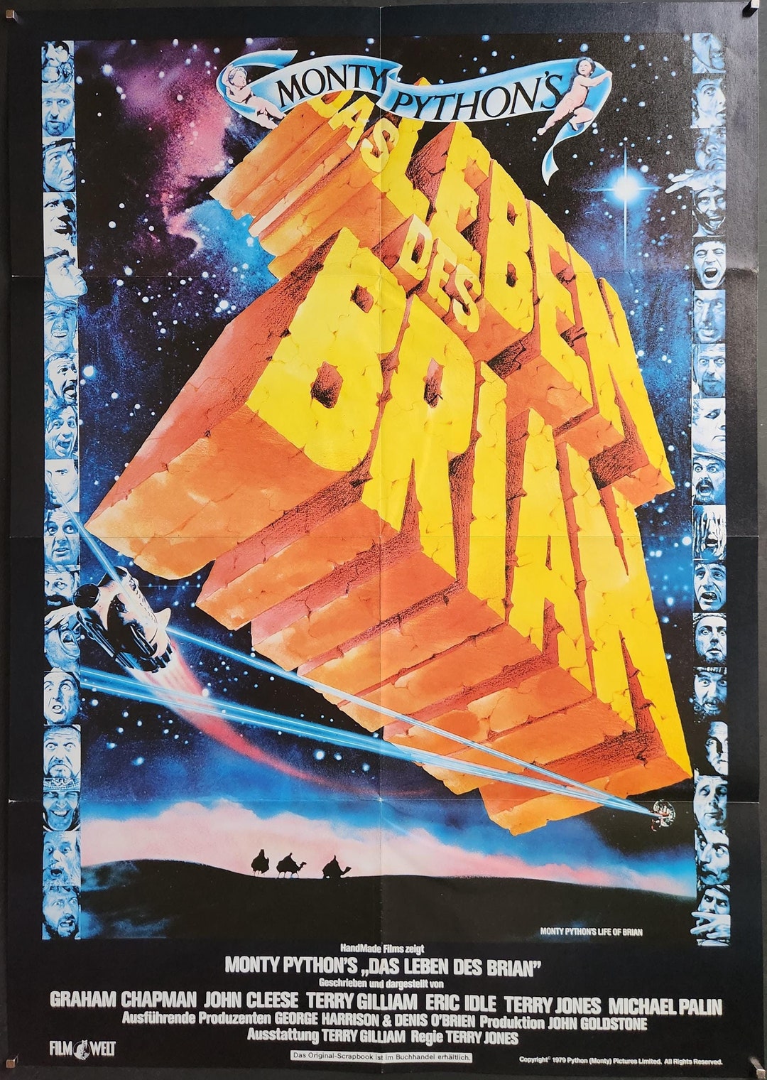 Monty Python's Life of Brian-original Vintage Movie Poster of Pythons ...