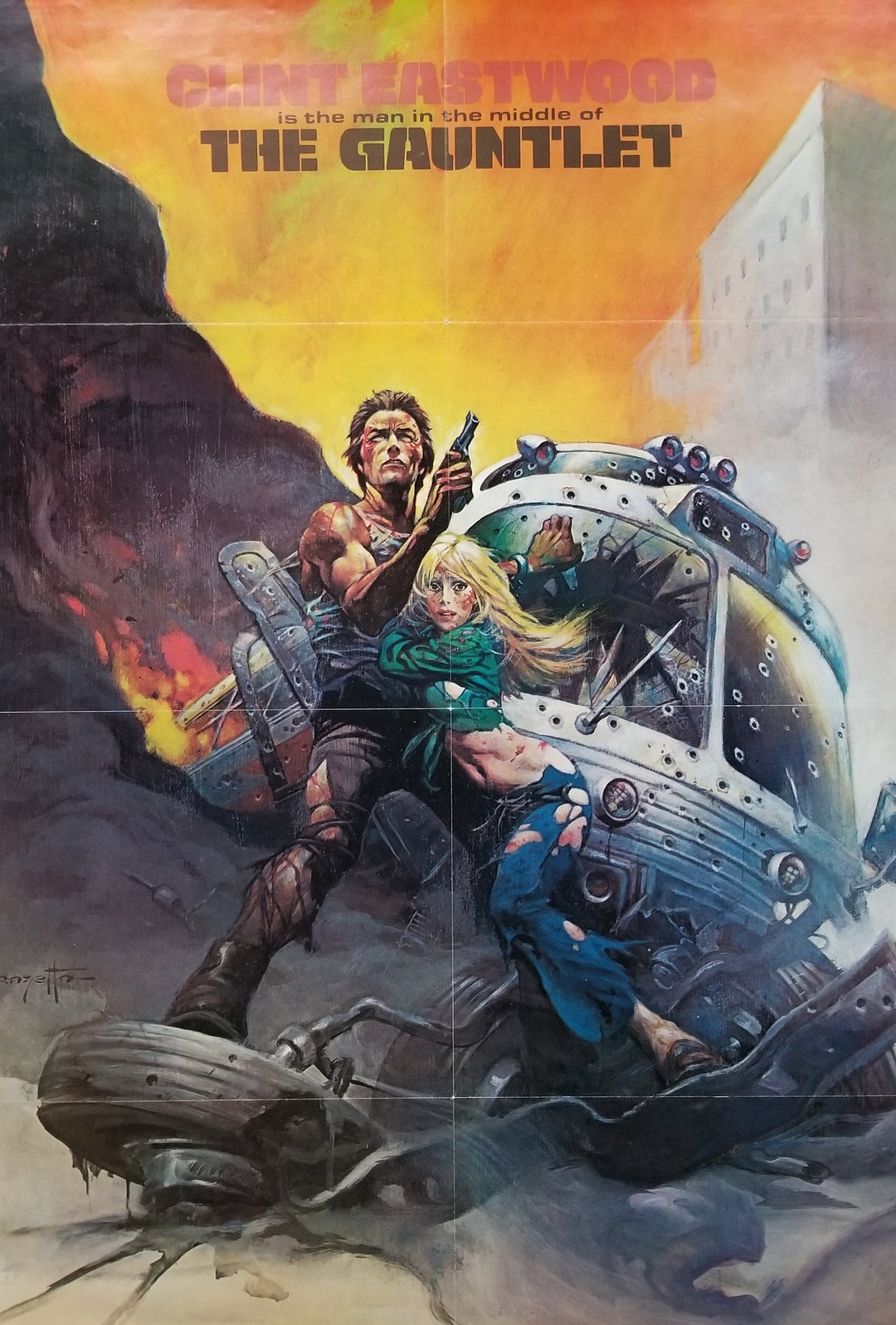 The Gauntlet-an Original Vintage Movie Poster for Clint Eastwoods ...