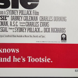 Tootsie-An Original Vintage Movie Poster de Sydney Pollacks Comedy con ...