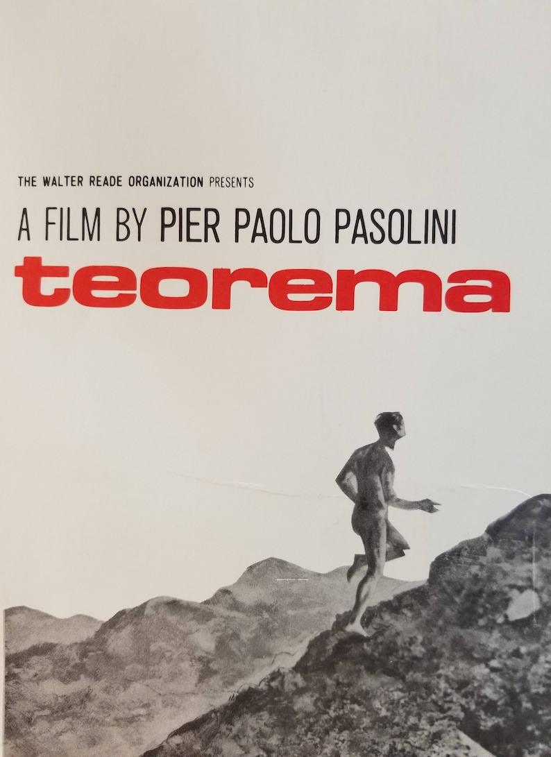 Teorema-original Vintage Movie Poster for Pier Paolo Pasolini's Erotic ...