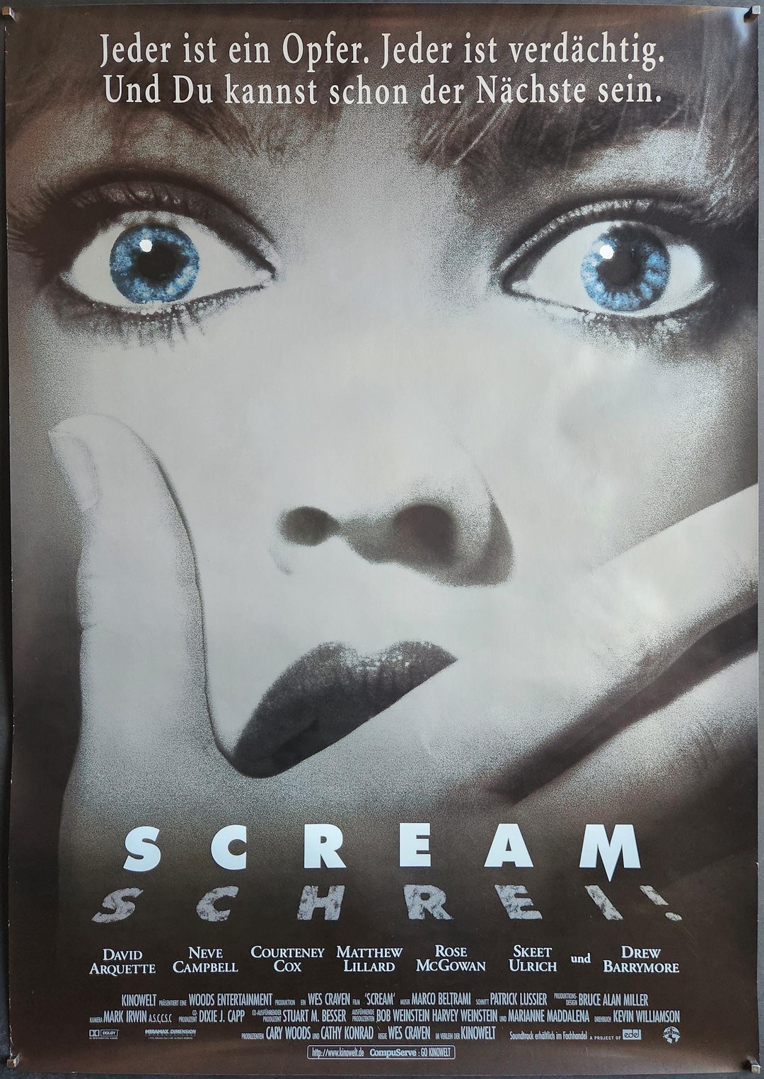 Scream-an Original Vintage Movie Poster for Wes Cravens Meta Chiller ...