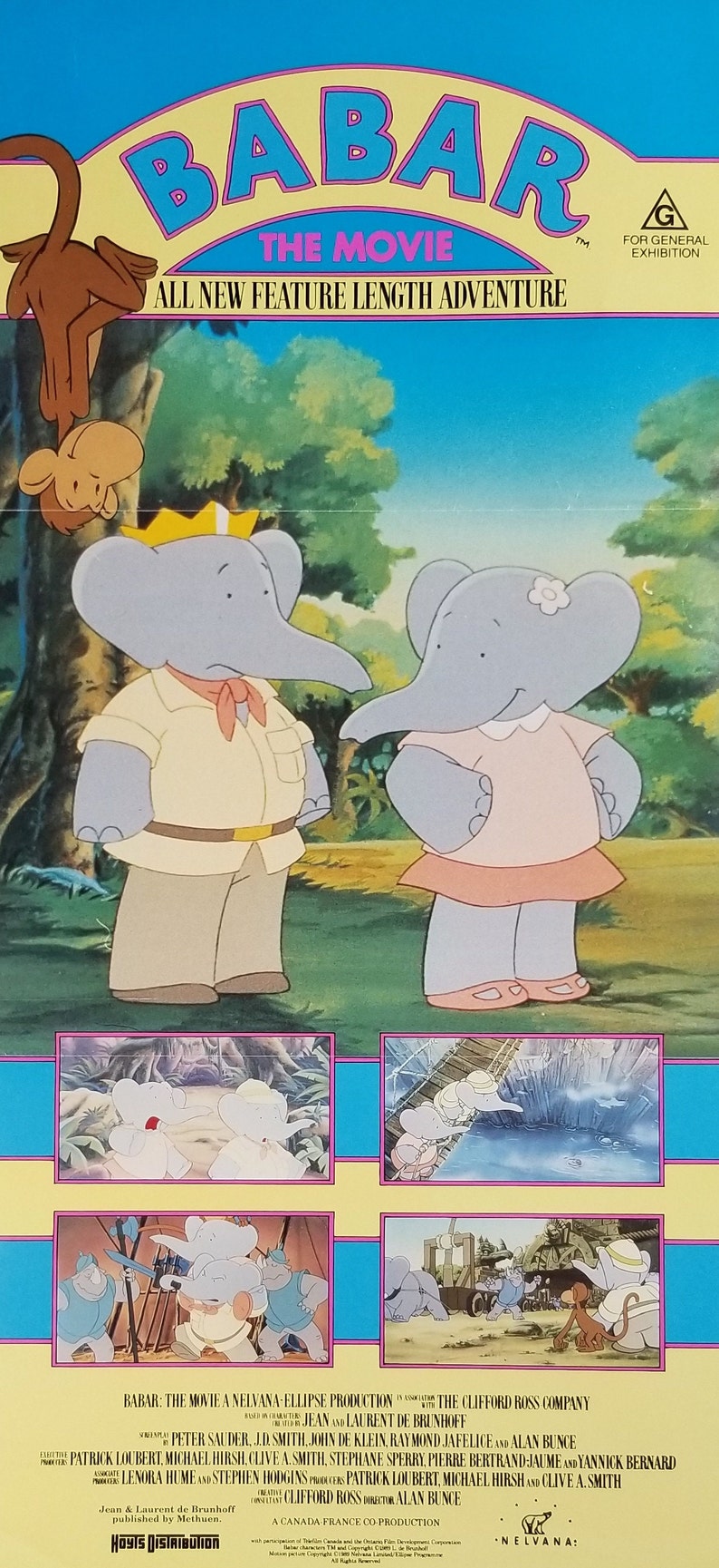 Babar: the Movie-original Vintage Movie Poster for Babar's Big Screen ...