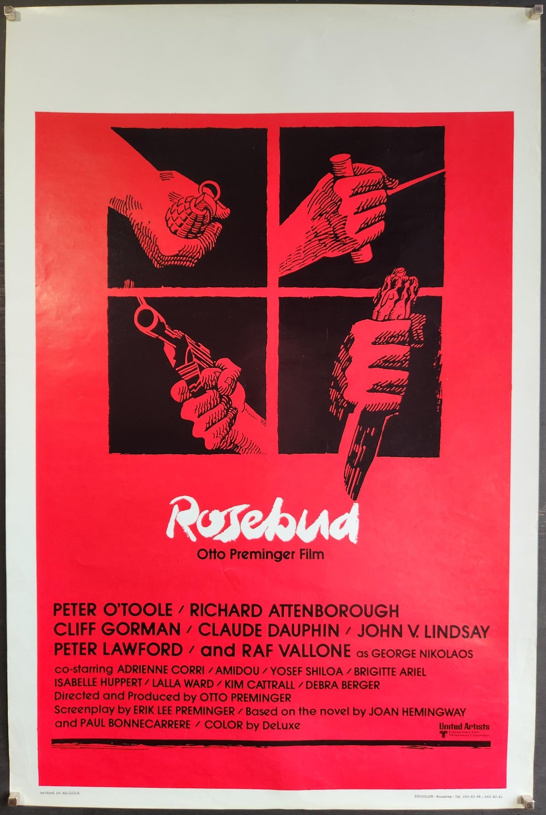 Rosebud-an Original Vintage Movie Poster of the Otto Preminger Thriller ...
