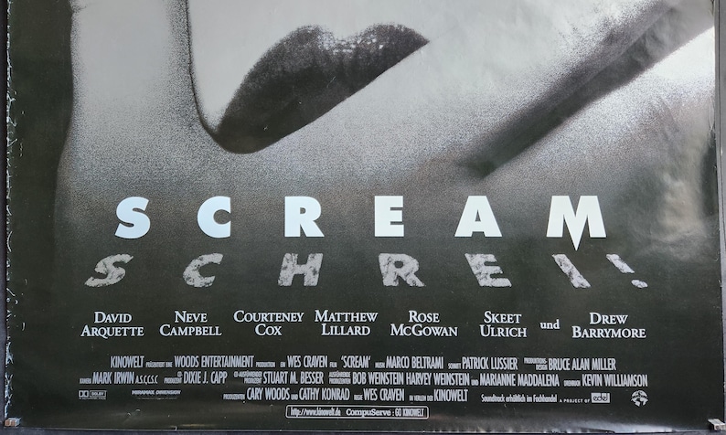 Scream-an Original Vintage Movie Poster for Wes Cravens Meta Chiller ...
