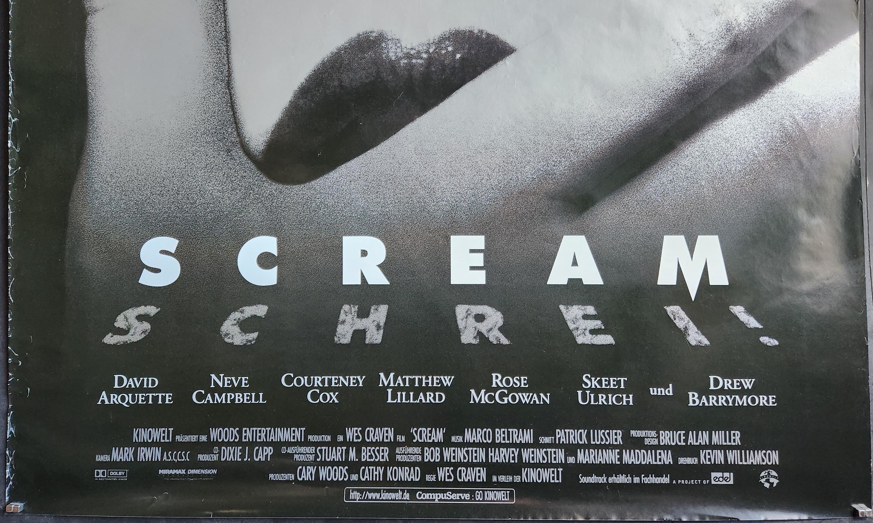 Scream-an Original Vintage Movie Poster for Wes Cravens Meta Chiller ...