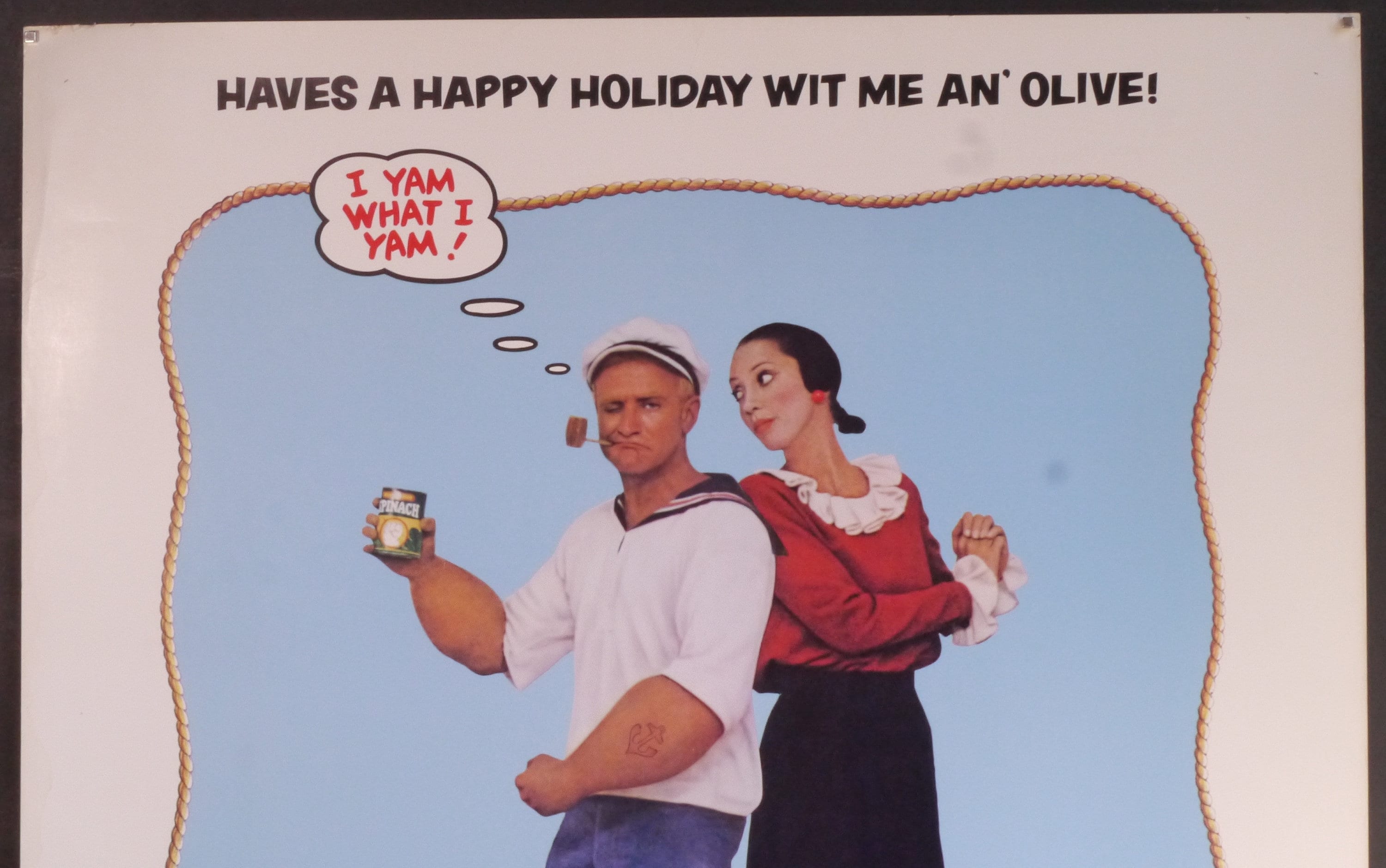 Popeye-A Rare Original Vintage Movie Poster for Robert Altman's Wacky ...