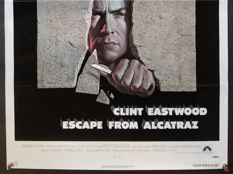 Escape From Alcatraz-an Original Movie Poster of Don Siegels | Etsy