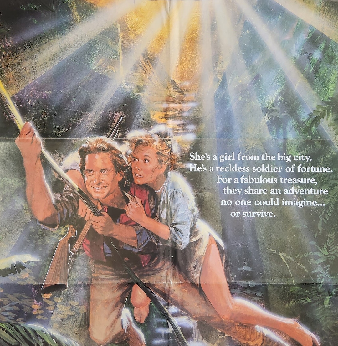 Romancing the Stone-an Original Vintage Movie Poster of the Romantic Adventure With Michael ...