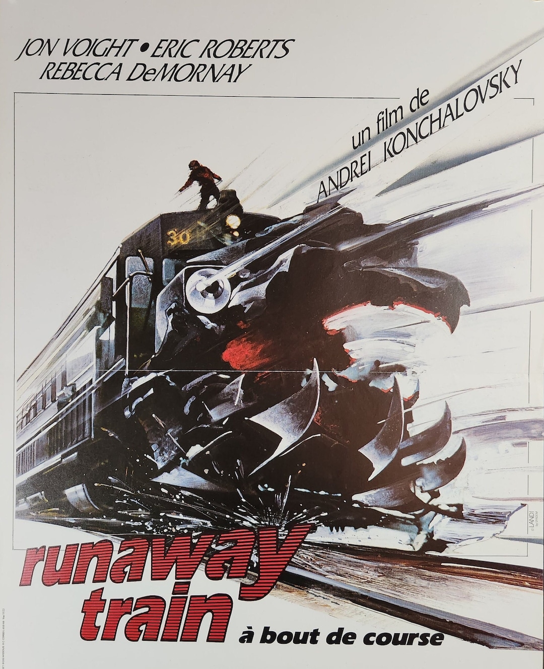 Runaway Train-original Vintage Movie Poster for Andrei Konchalovsky's Arctic Thriller With Jon ...