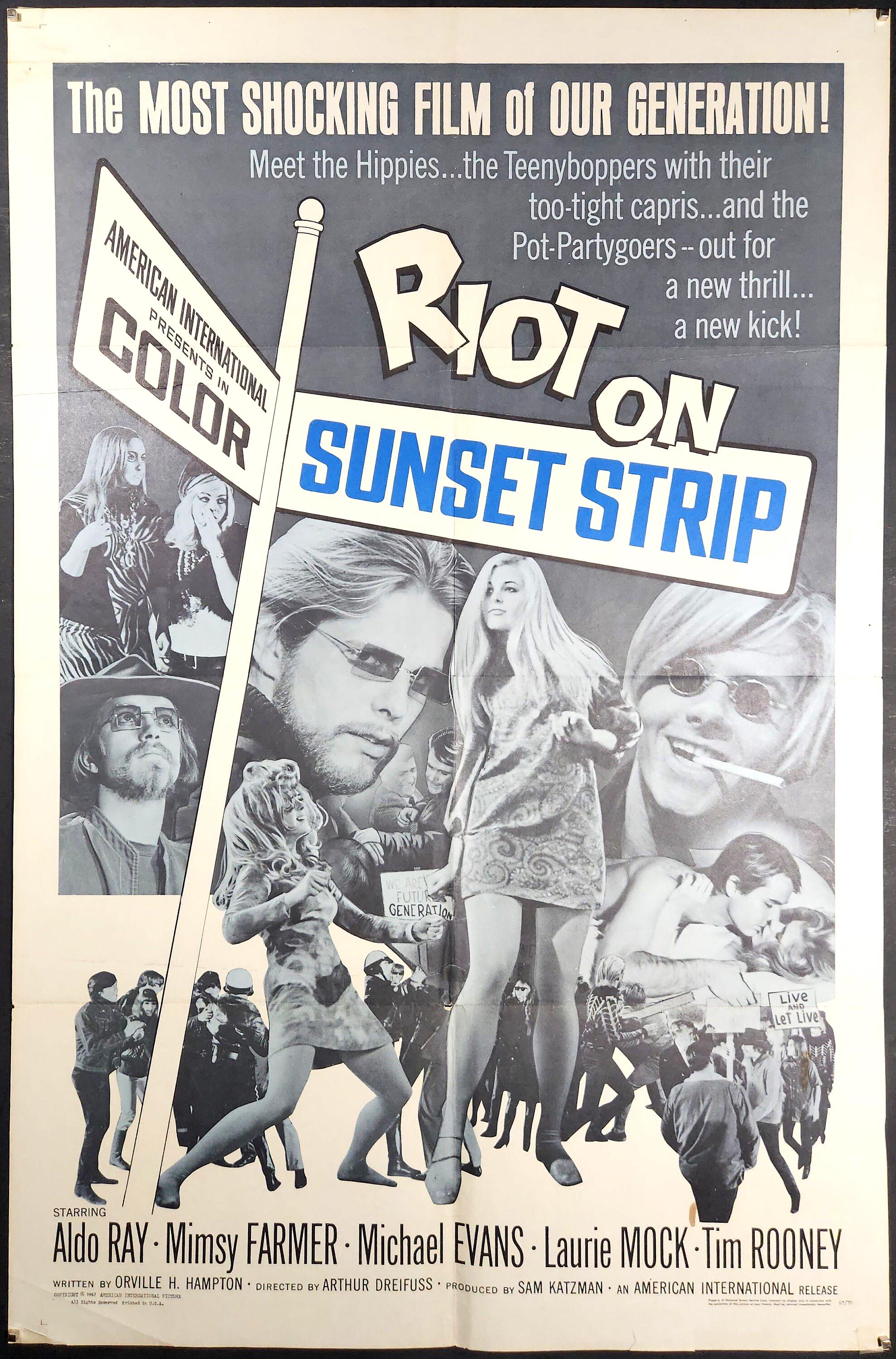 Riot on Sunset Strip-rare Original Vintage Movie Poster of the ...
