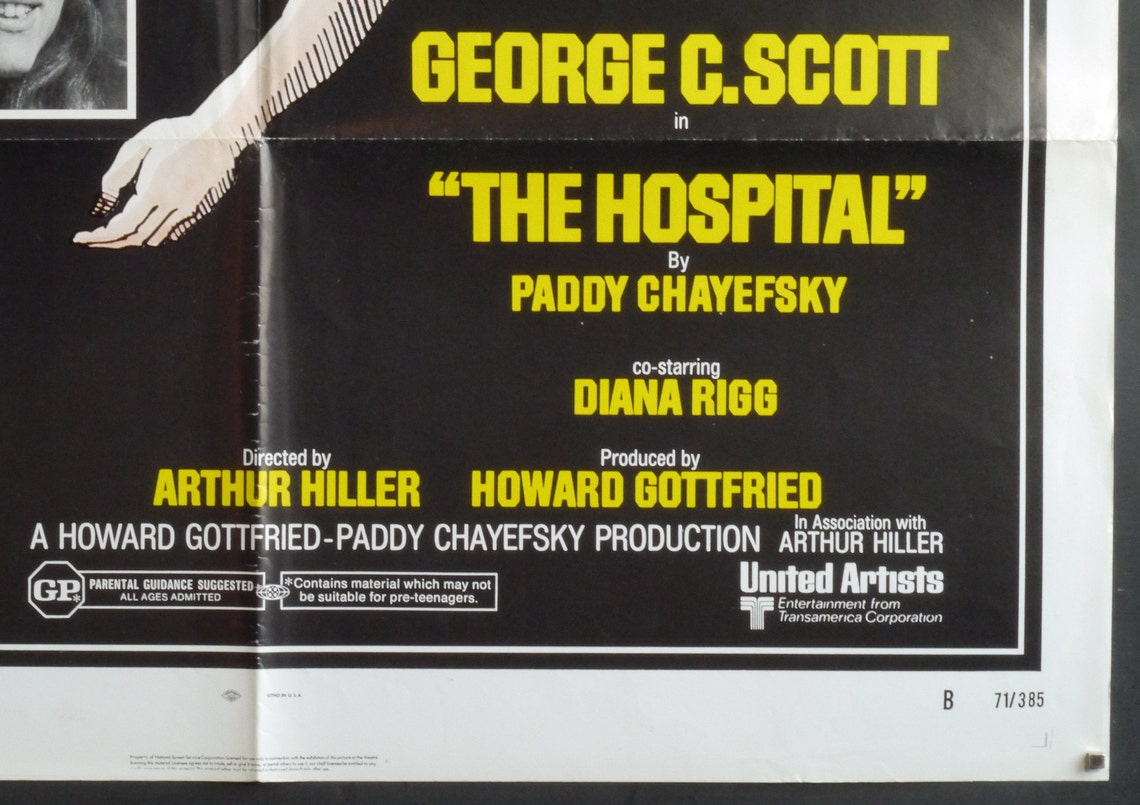The Hospital-original Vintage Movie Poster of Arthur - Etsy