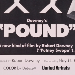 Pound-a Rare Original Vintage Movie Poster of Robert Downey's Surreal ...