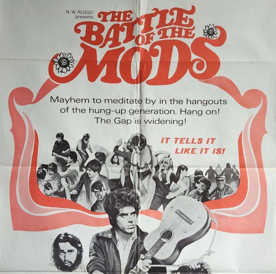 The Battle of the Mods-a Rare Original Vintage Movie Poster of 1960s ...