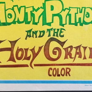 Monty Python and the Holy Grail-rare Original Vintage Movie Poster of ...