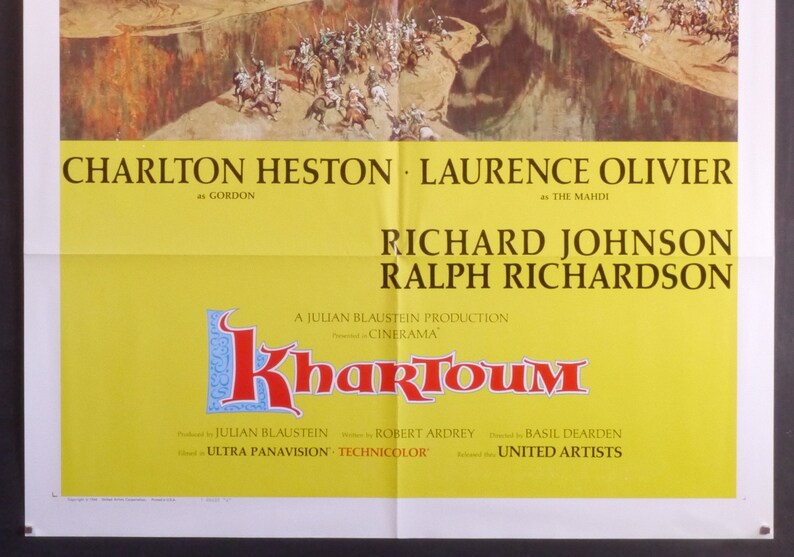 Khartoum-original Vintage Movie Poster for the Great Middle Eastern ...