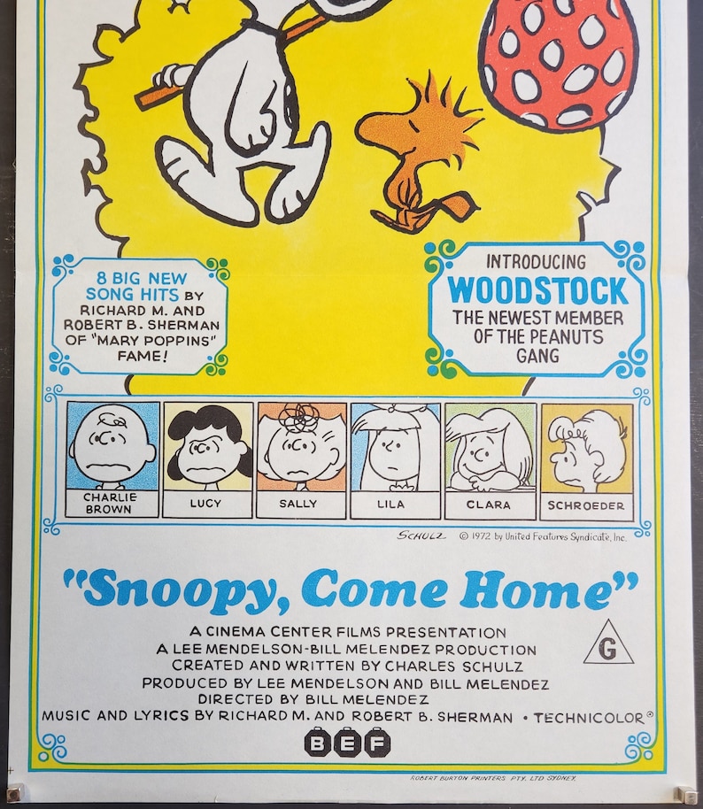 Snoopy Come Home-an Original Vintage Movie Poster of Charles Schulz's ...