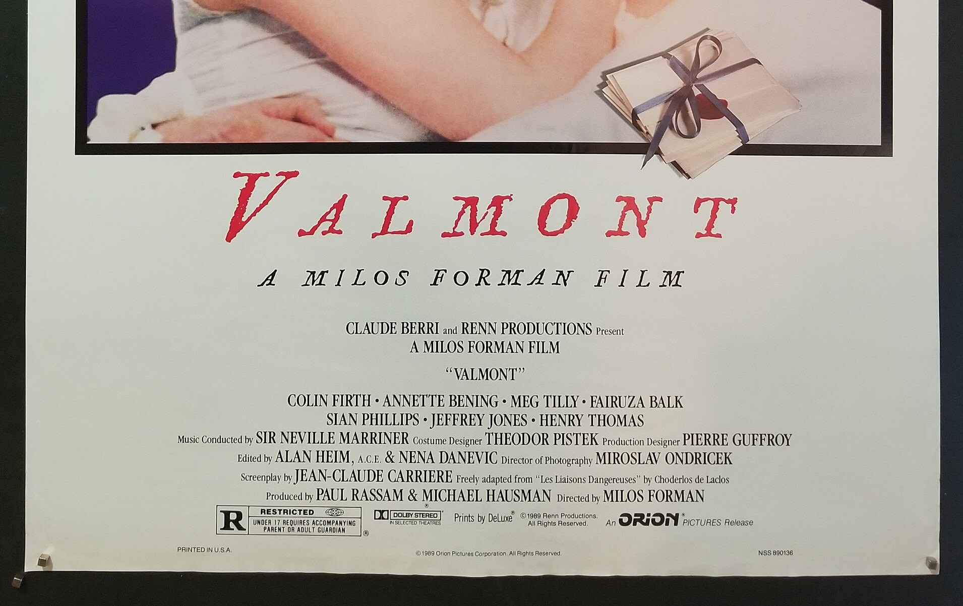 Valmont-An Original Vintage Movie Poster of Milos Forman's | Etsy