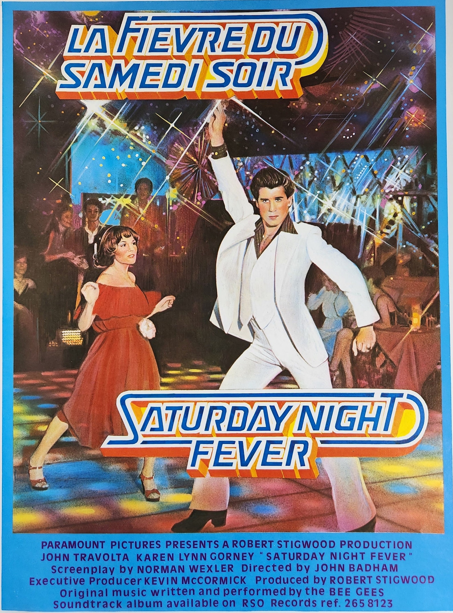 Saturday Night Fever-original Vintage Belgian Movie Poster of John ...