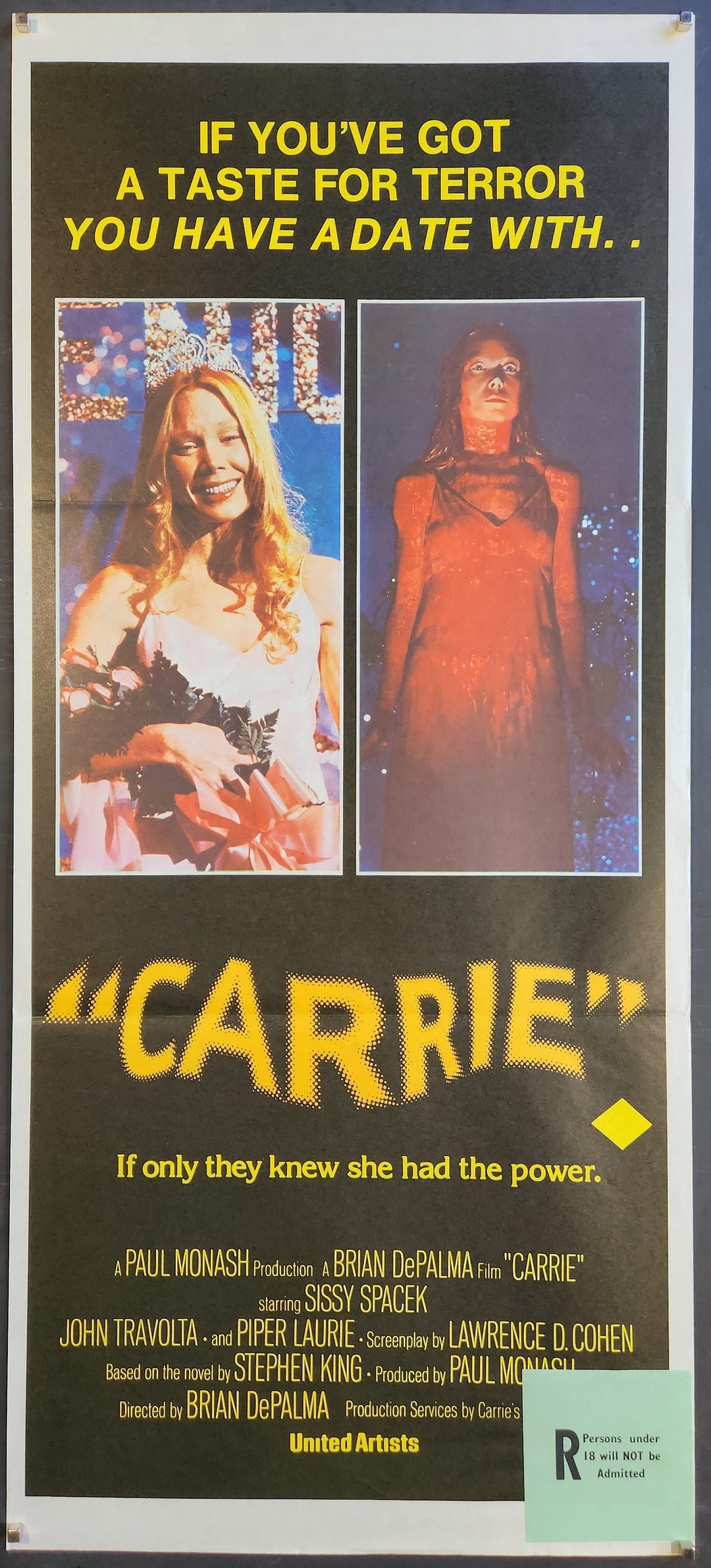 Carrie-an Original Vintage Movie Poster of Brian De Palma's Horror ...