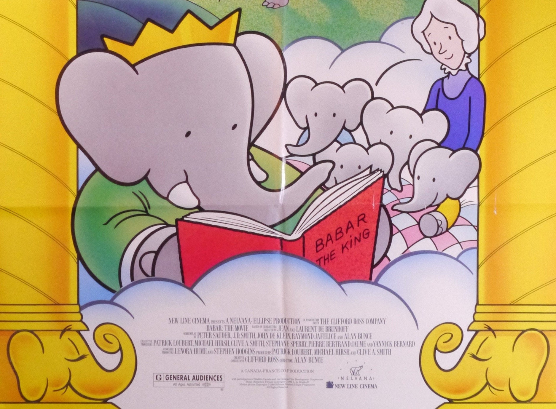 Babar: The Movie-Original Vintage Movie Poster for King Babars | Etsy