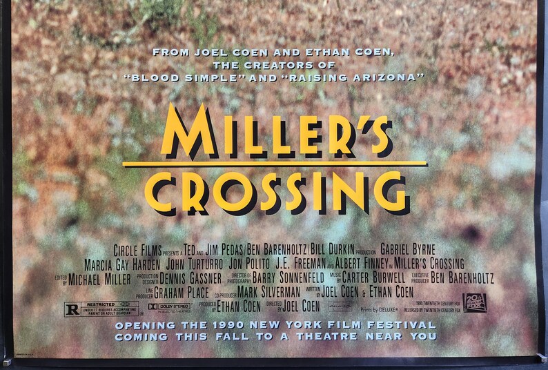 Miller's Crossing-original Vintage Movie Poster for Joel and Ethan Coen ...