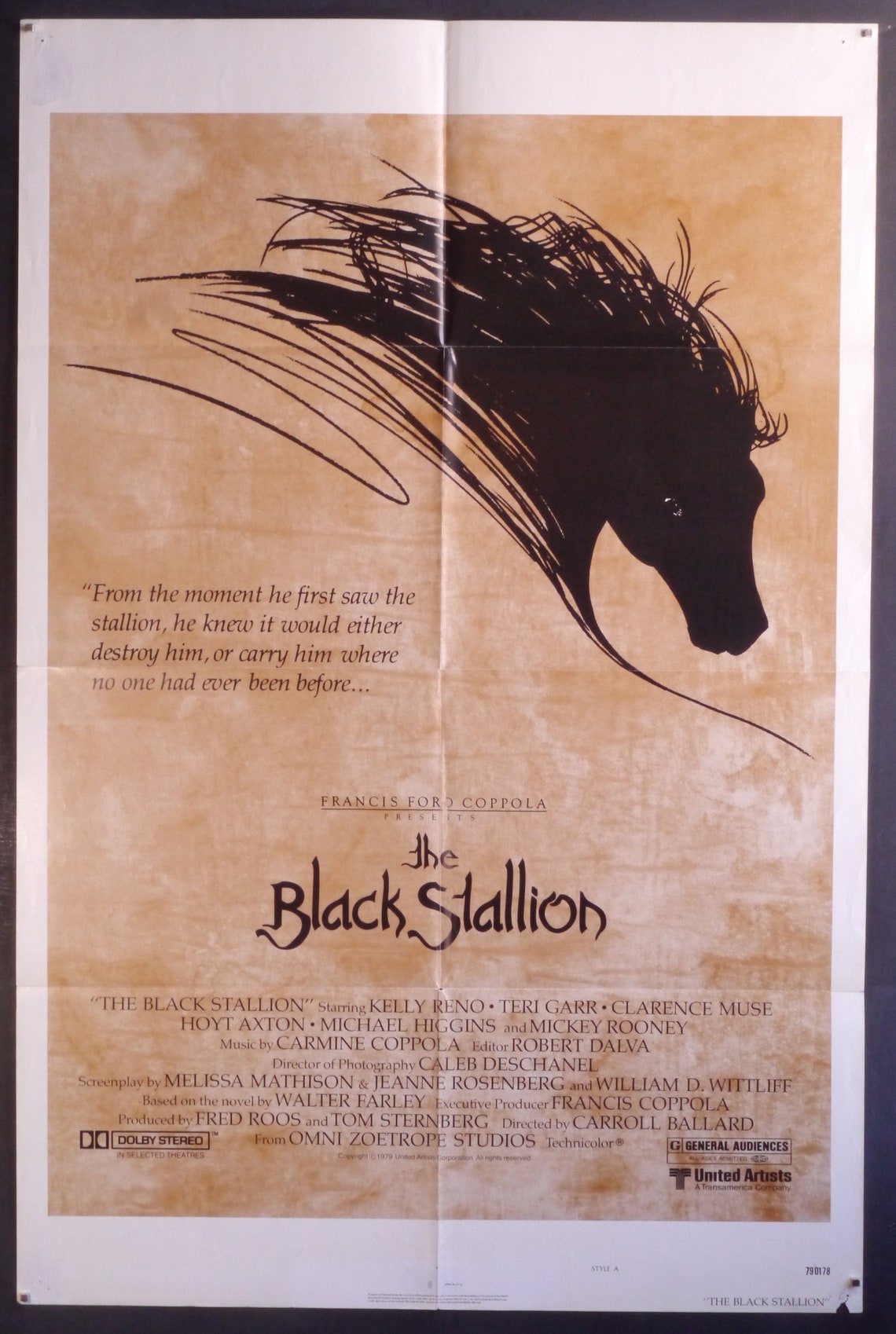 The Black Stallion-original Vintage Movie Poster for Carroll | Etsy