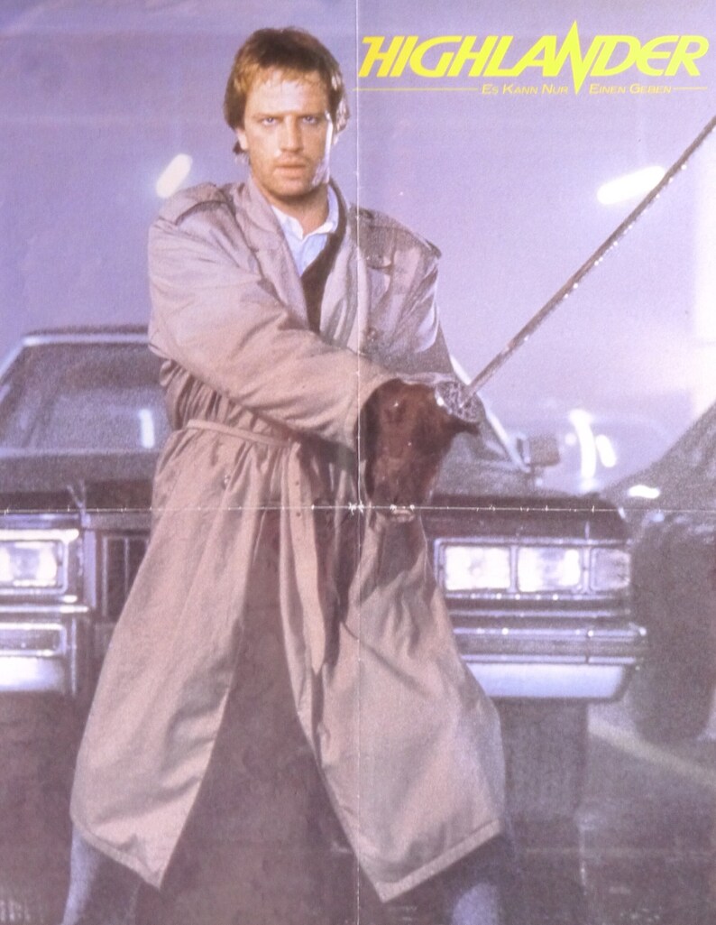 Highlander-original Vintage Movie Poster of Russell Mulcahys Scottish ...